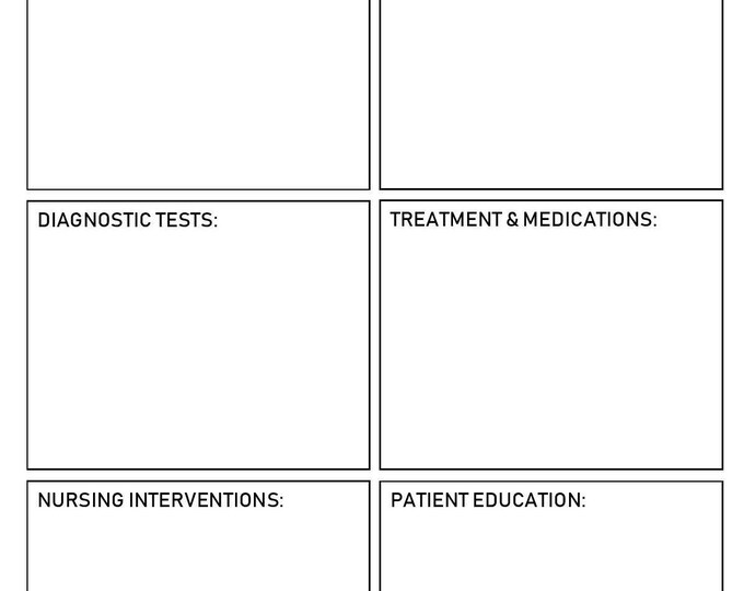 Disease/disorder Notes Template - Great for Nursing Students - Etsy