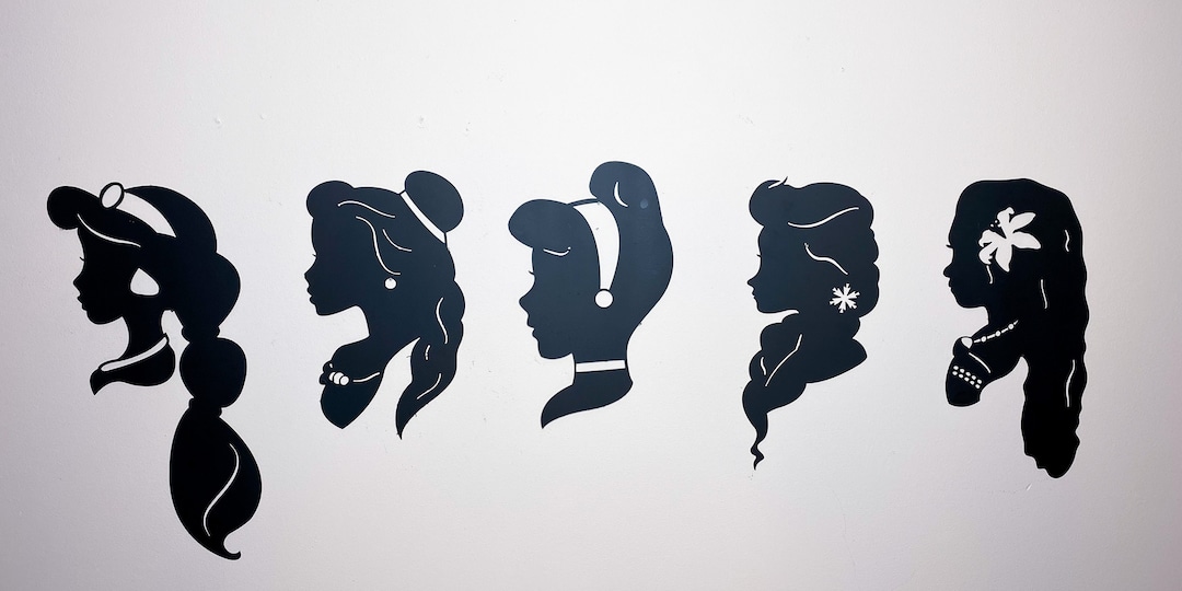 Disney Princess Sign, Princess Metal Sign, Princess Silhouette, Disney ...