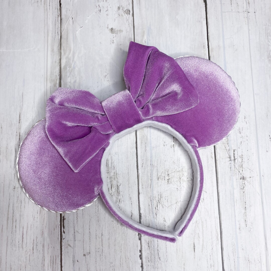 Purple Velvet Mickey Ears: Pastel Minnie Mouse Headband - Etsy