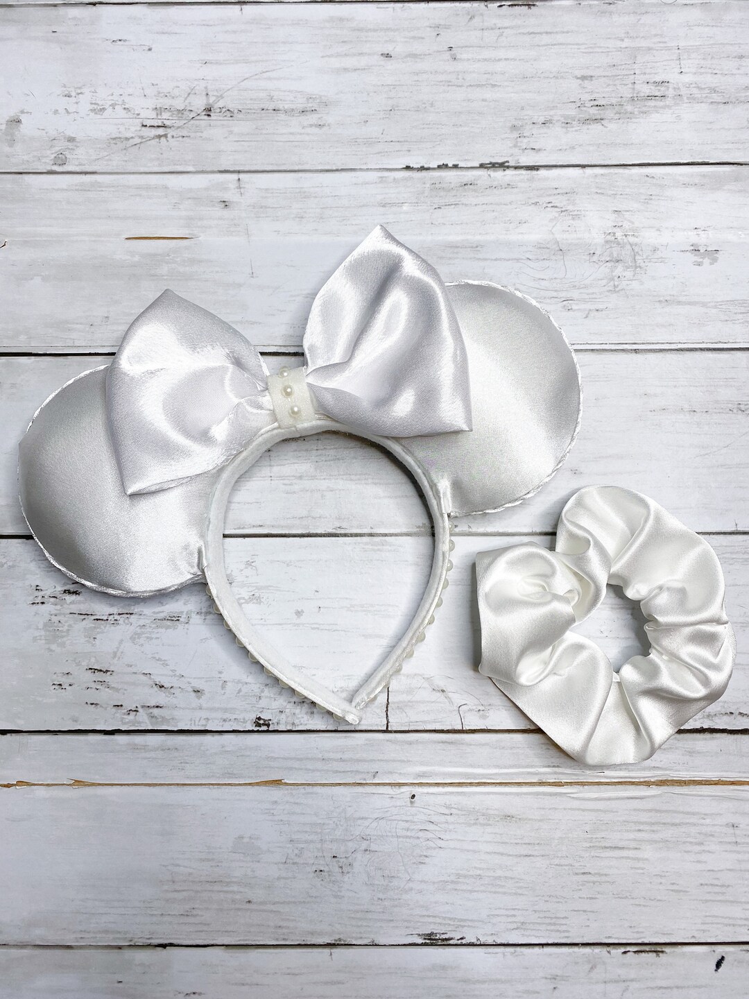 Bridal Mickey Ears, Mickey Mouse Bride Ears, White Minnie Ears, Disney ...