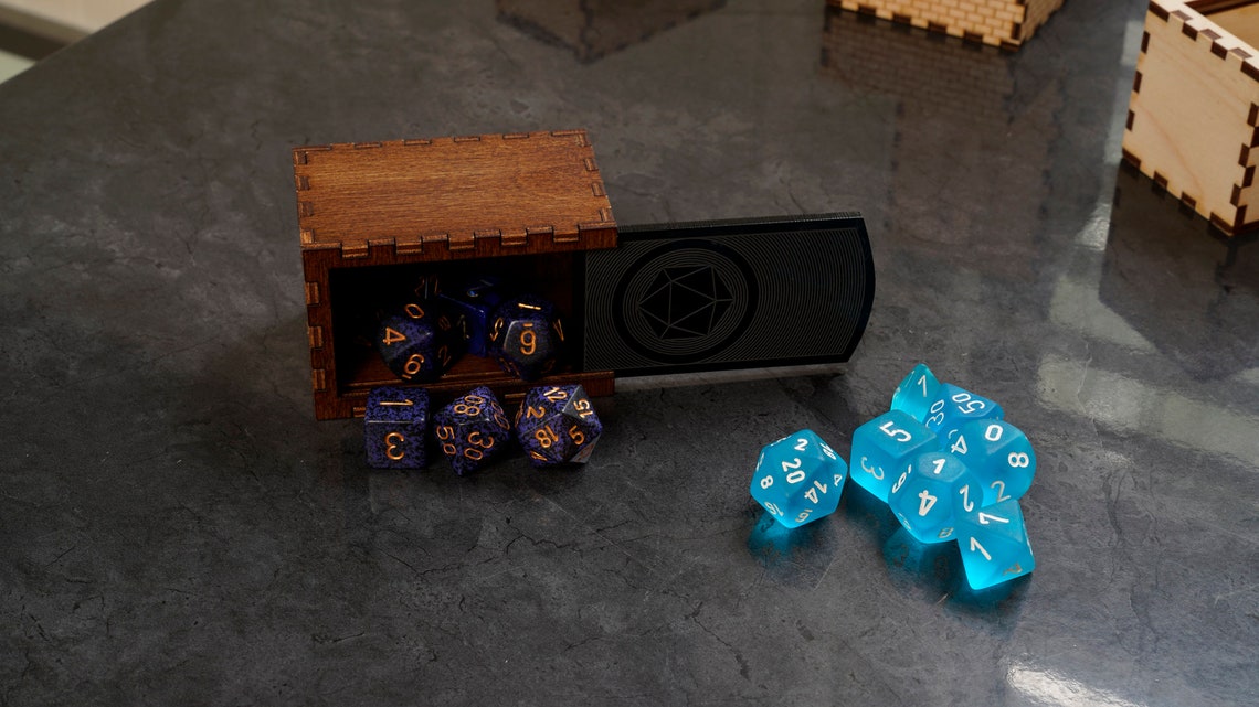 Dice Box Finished Black Acrylic Lid | Etsy