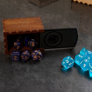 Dice Box, Finished, Black Acrylic Lid - Etsy