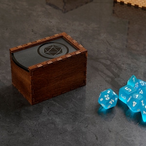 Dice Box, Finished, Black Acrylic Lid - Etsy