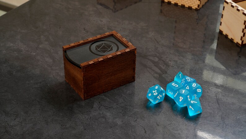 Dice Box Finished Black Acrylic Lid | Etsy