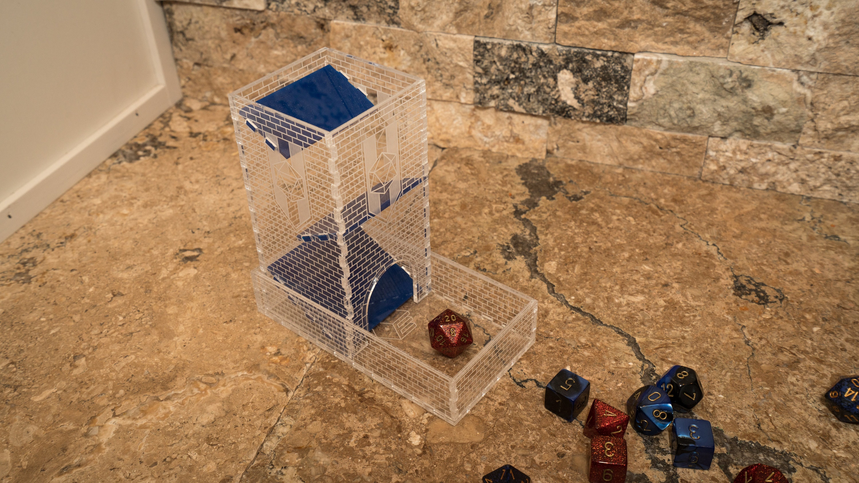 Laser Cut Clear Acrylic Dice Tower ice Tower - Etsy