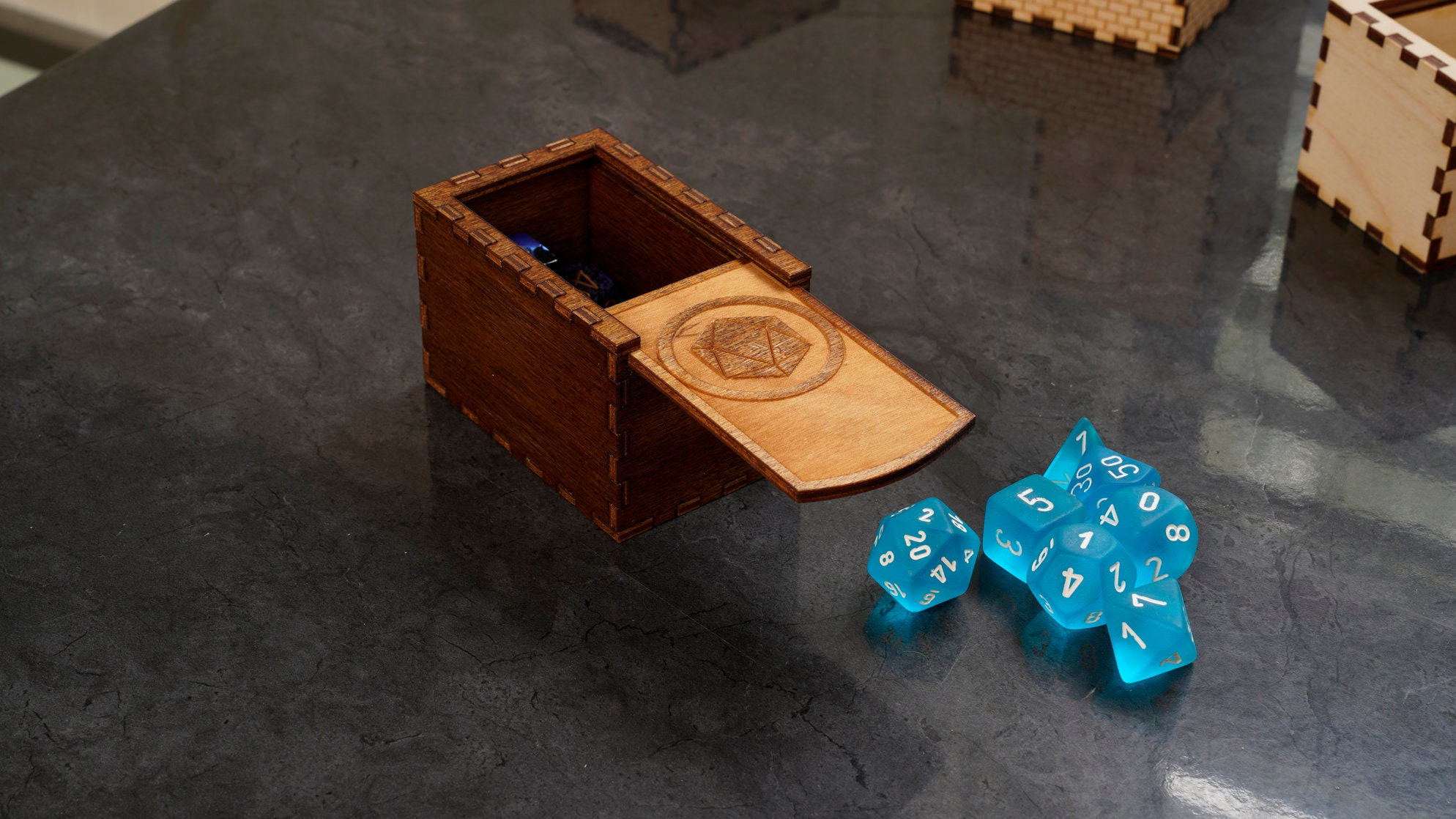 Dice Box, Finished, Wooden Lid - Etsy