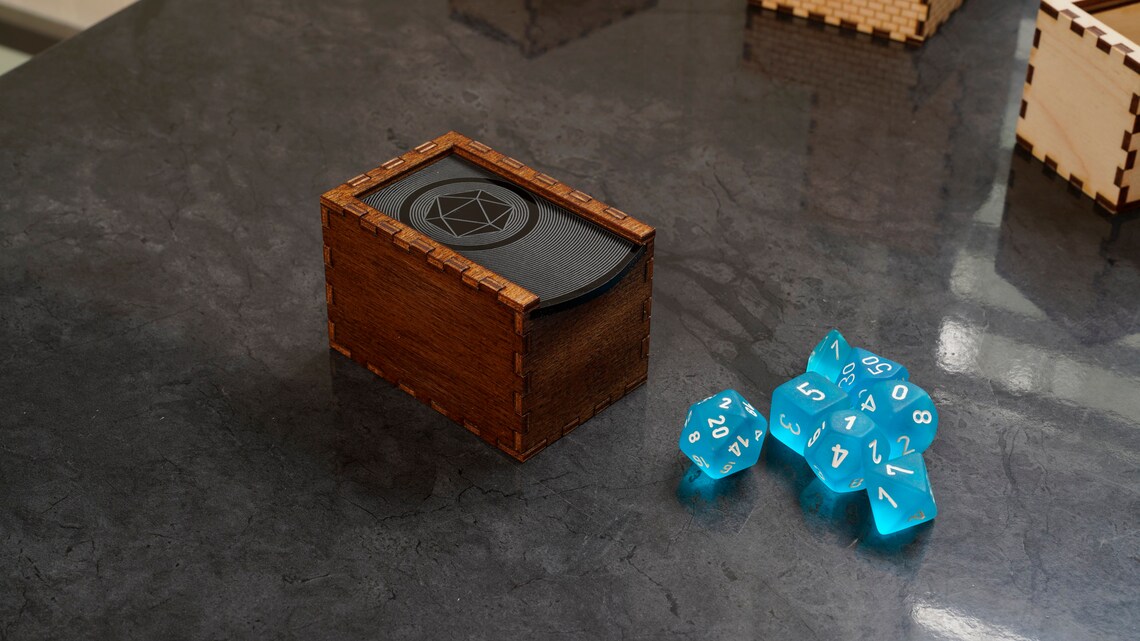 Dice Box Finished Black Acrylic Lid | Etsy