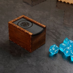 Dice Box, Finished, Black Acrylic Lid - Etsy