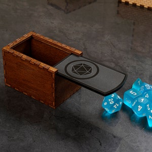 Dice Box, Finished, Black Acrylic Lid - Etsy
