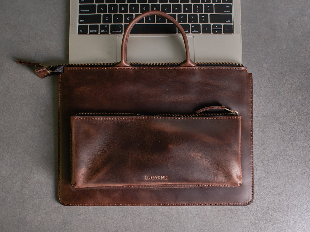 Leather Laptop Bag/case/briefcase, MacBook Pro Bag/air 13/pro 13/M1/M2 ...