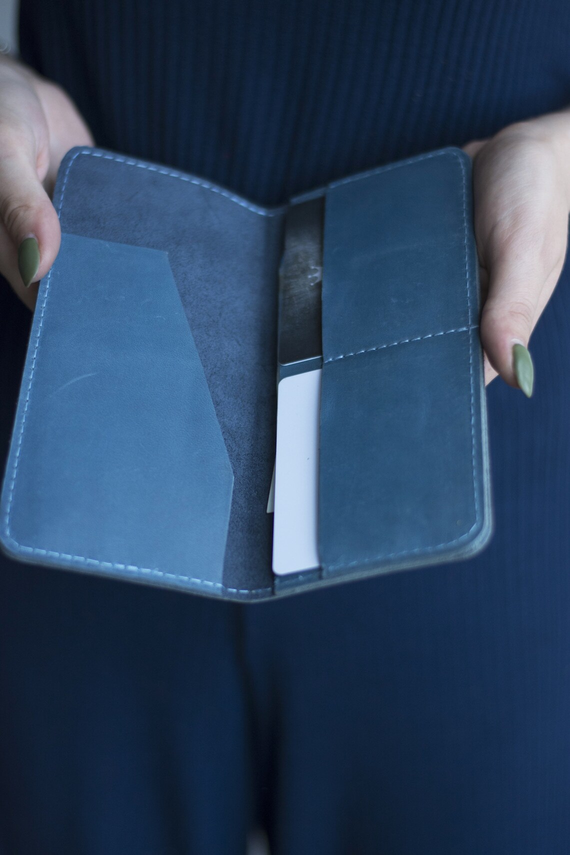 Minimalist Wallet Leather Long Wallet Slim Wallet Thin Wallet | Etsy