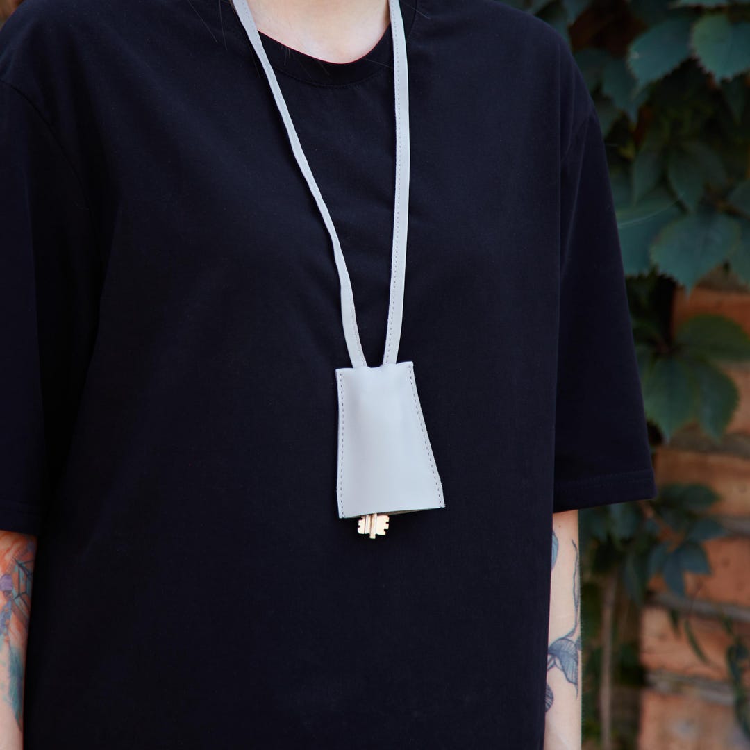 Personalized Keychain With Initials | Minimalist White Leather Keychain ...