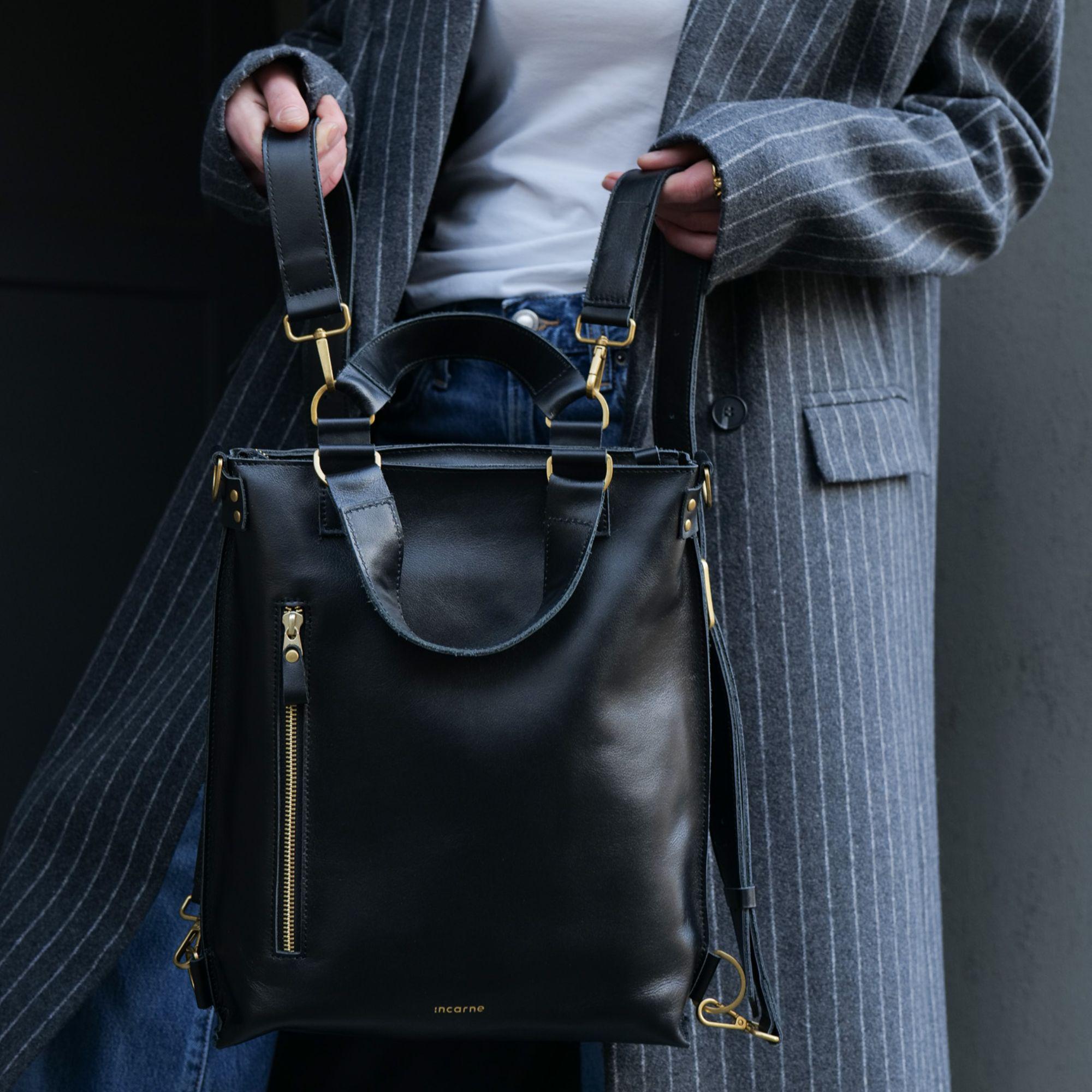 Women's Convertible Backpack Purse: City Style Bag, Minimalist Design ...