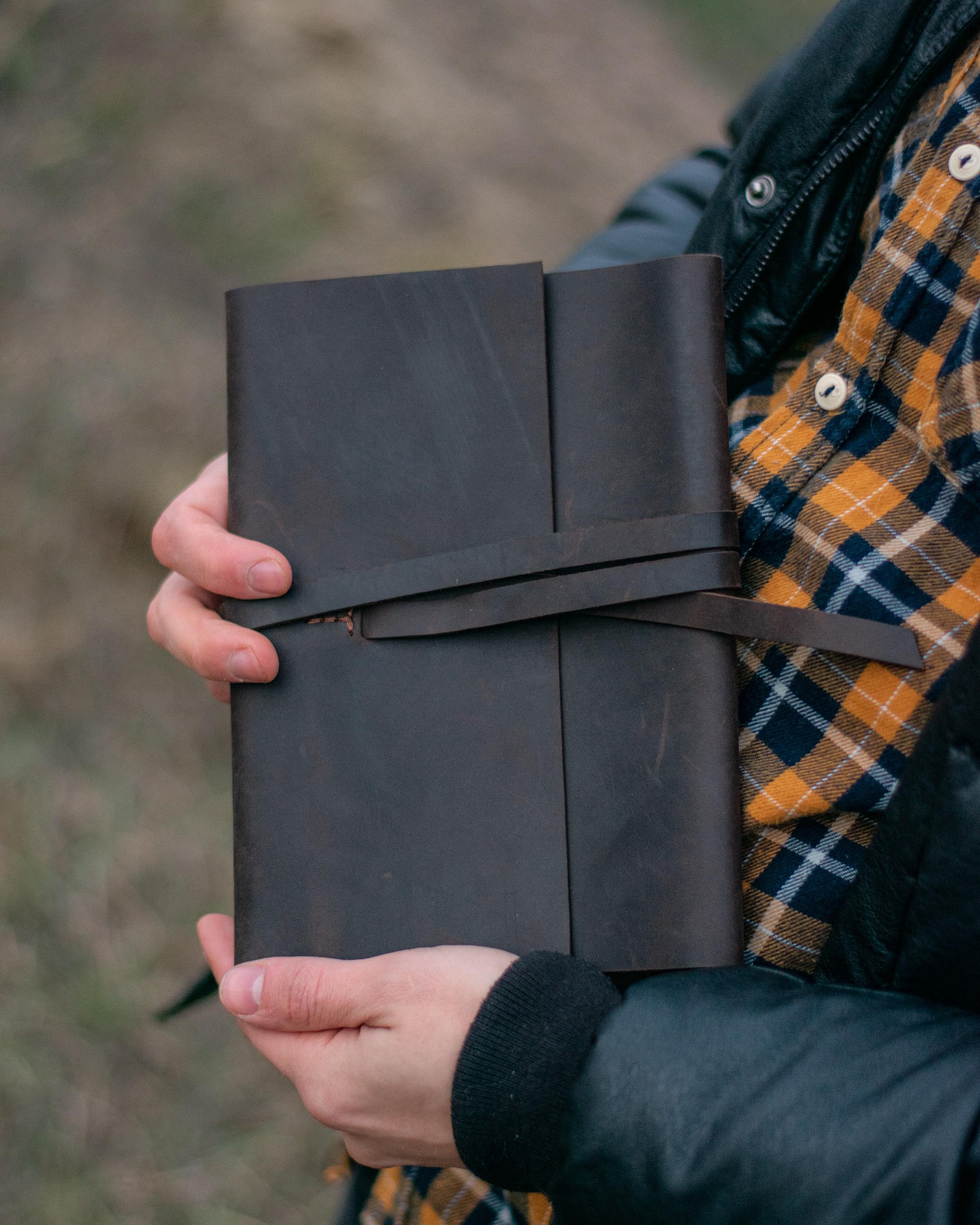 Handmade Leather Journal Cover: Personalized A4 A5 Notebook, Crazy ...