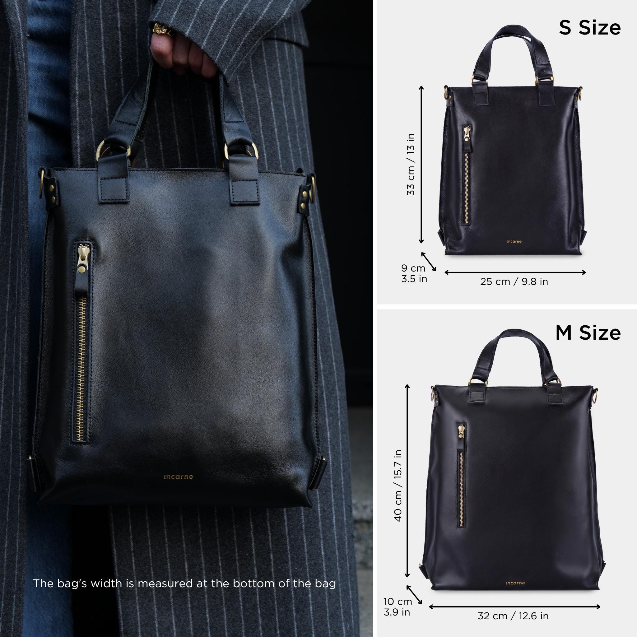 Women's Convertible Backpack Purse: City Style Bag, Minimalist Design ...