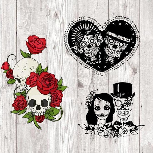 Sugar Skull Couple - Etsy