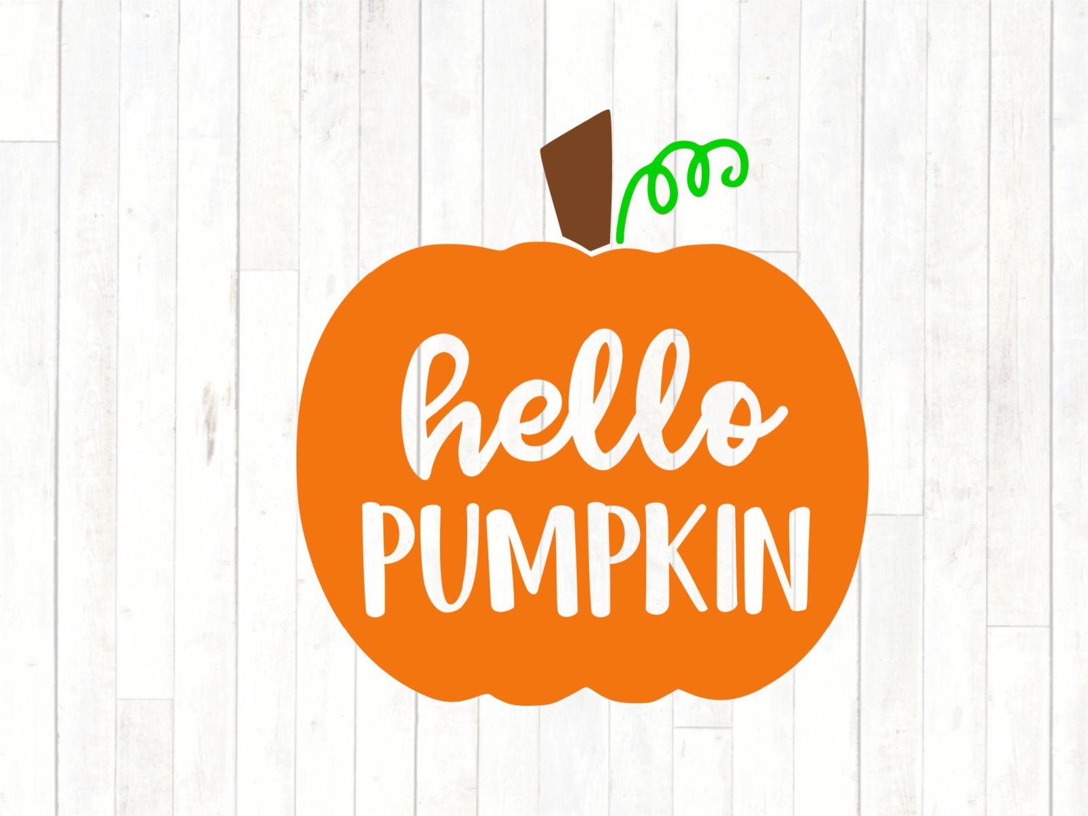 Hello Pumpkin SVG File Hello Pumpkin Clipart Digital - Etsy