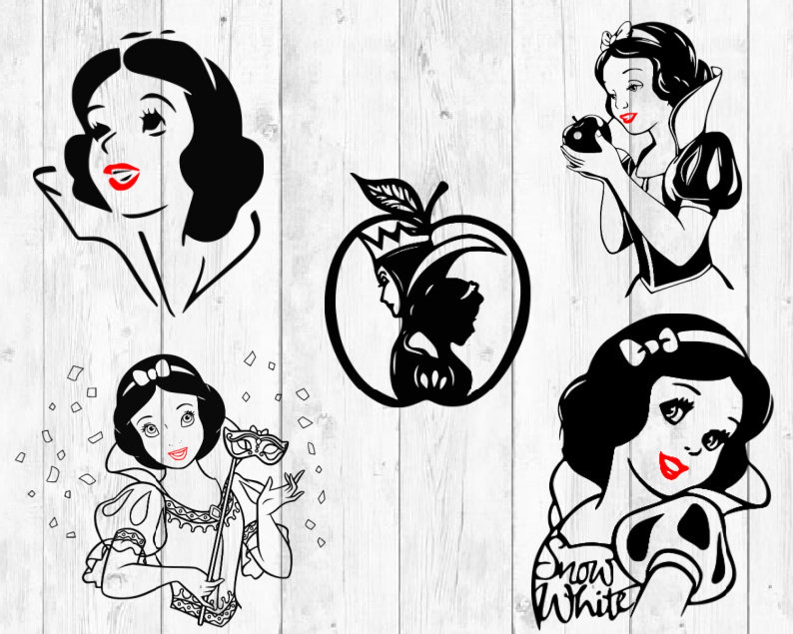 Snow White SVG Princess Svg Snow White Bundle SVG Cricut - Etsy