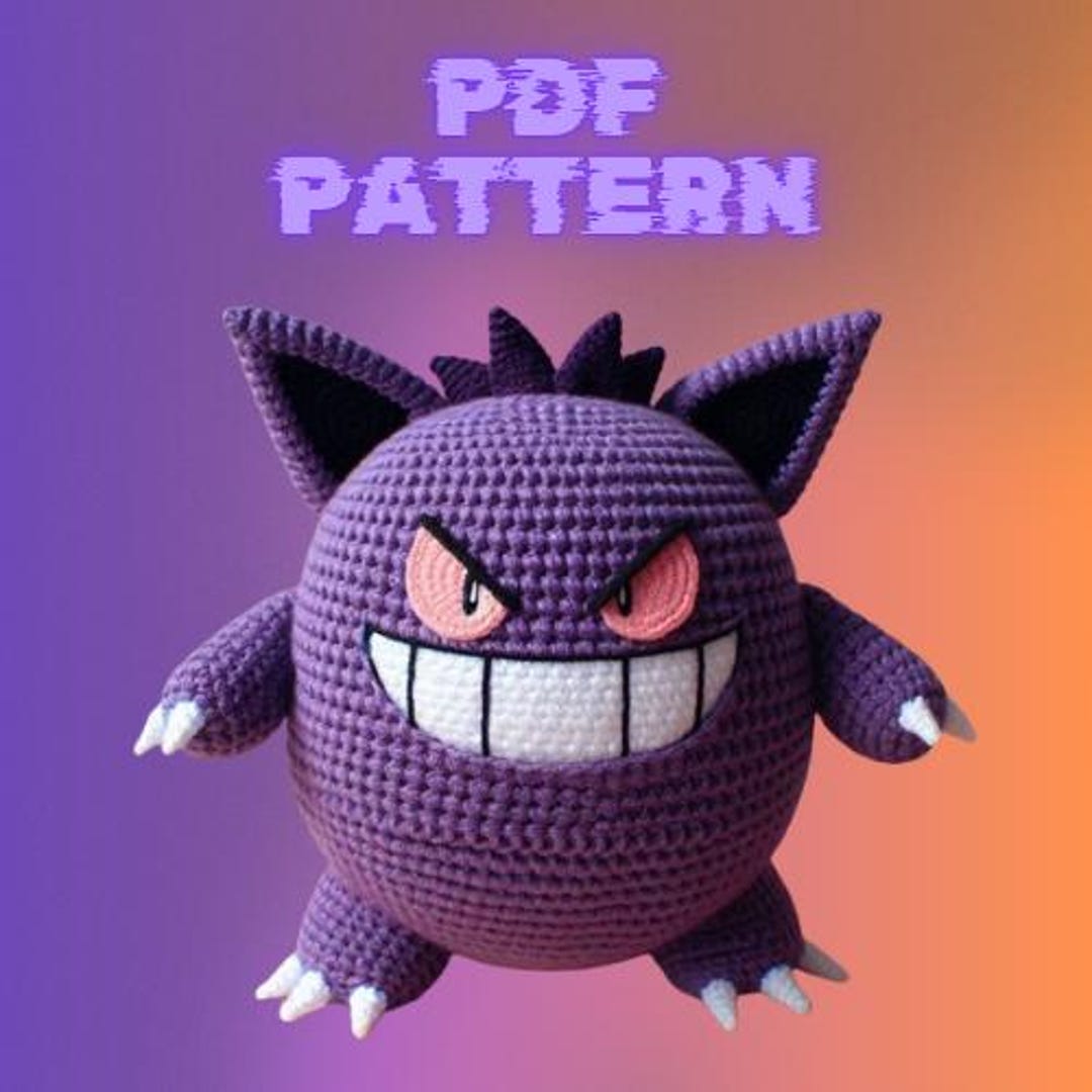 Gengar Amigurumi PDF File CROCHET PATTERN - Etsy