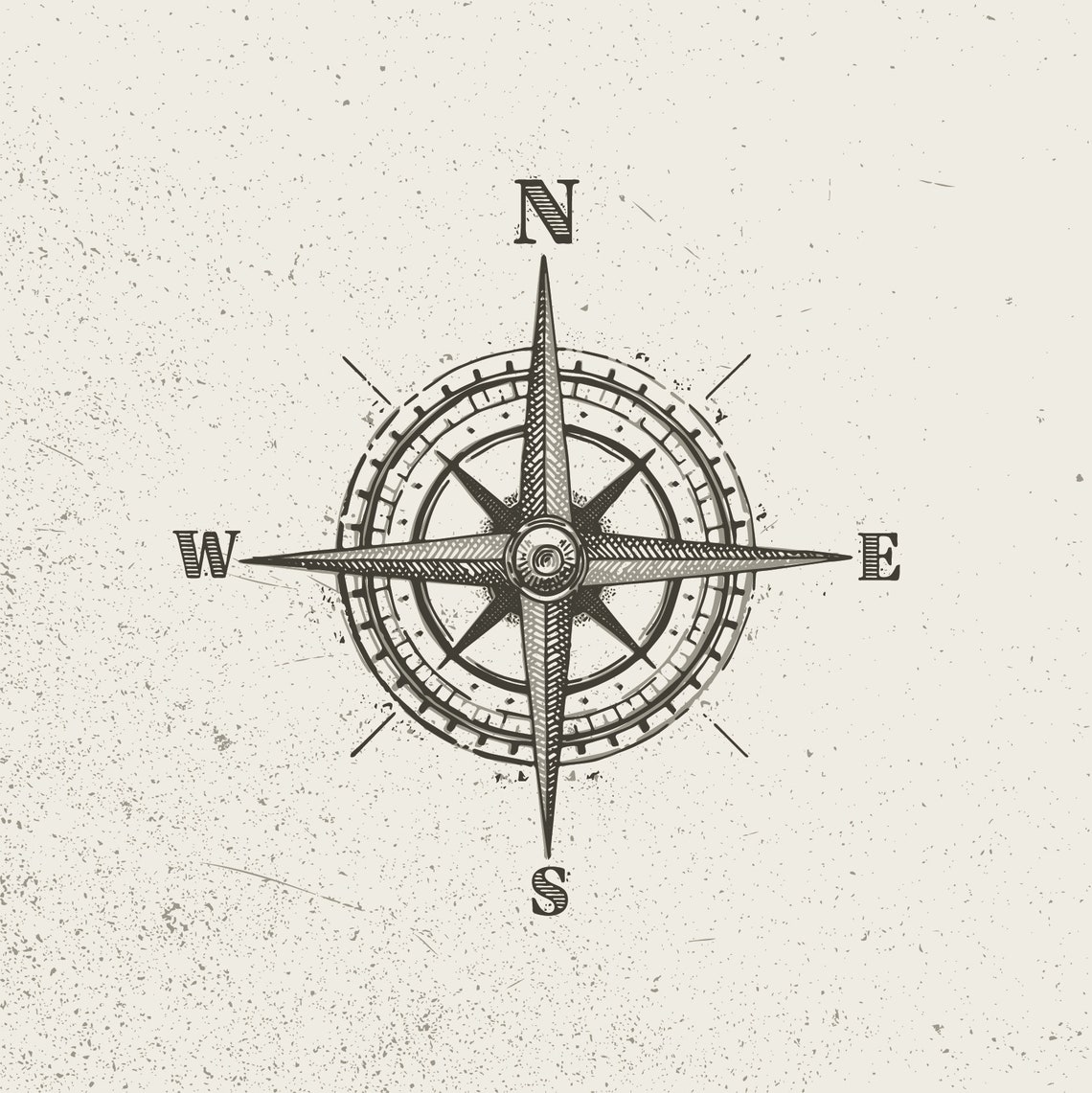 Compass (style 1) Vector Art - Etsy