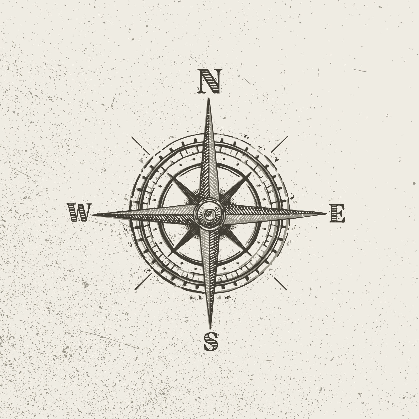 Compass Style 1 Vector Art Etsy