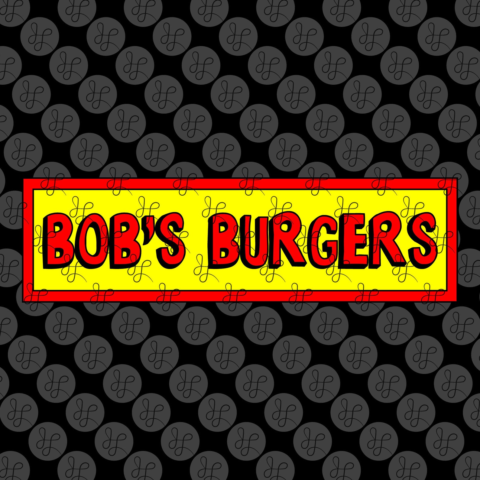 Personalized Bob's Burgers sign black tshirt // Left Chest | Etsy
