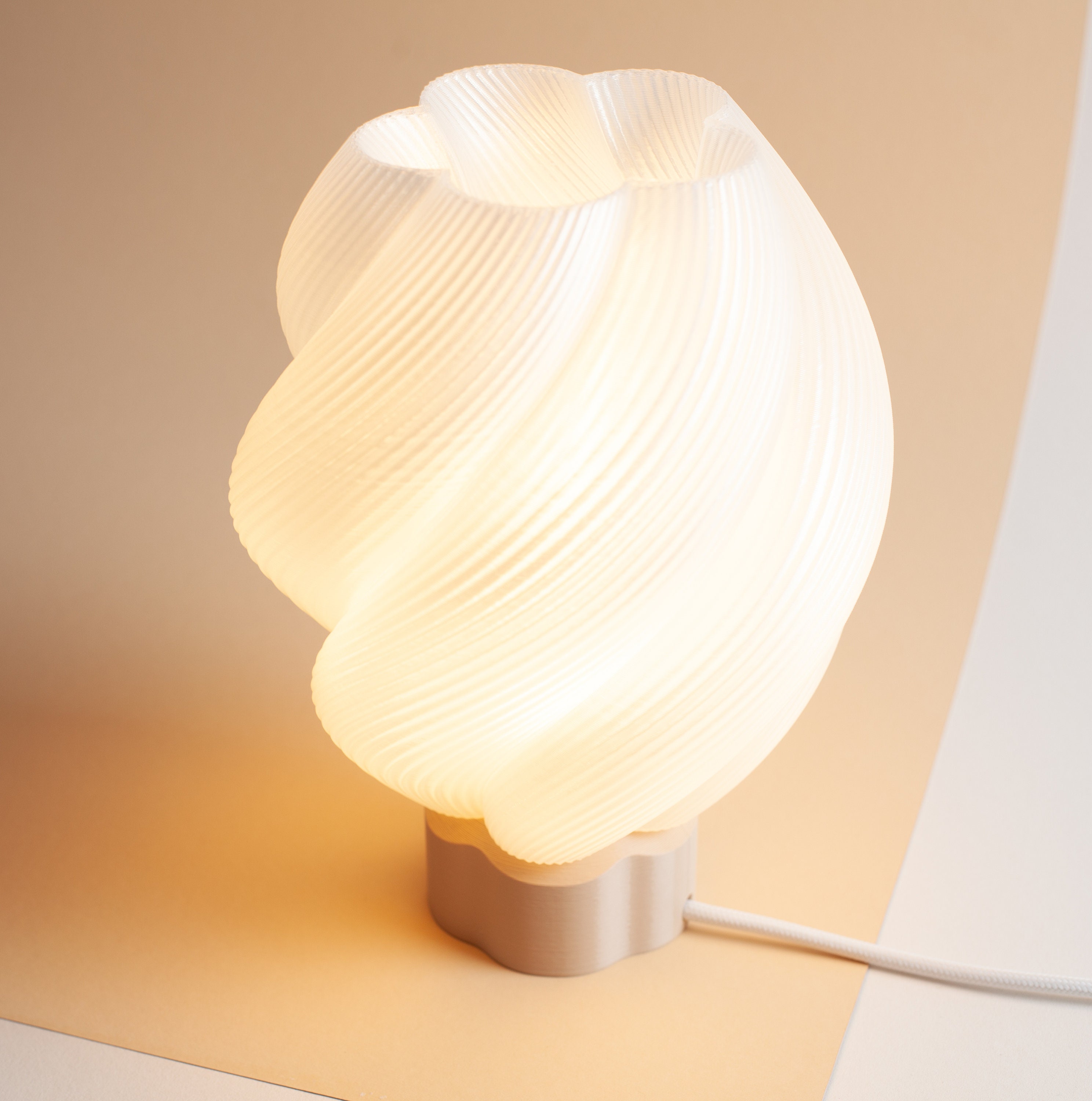 Unique 3D Printed Lamp Flower Light Collection Cream Color - Etsy