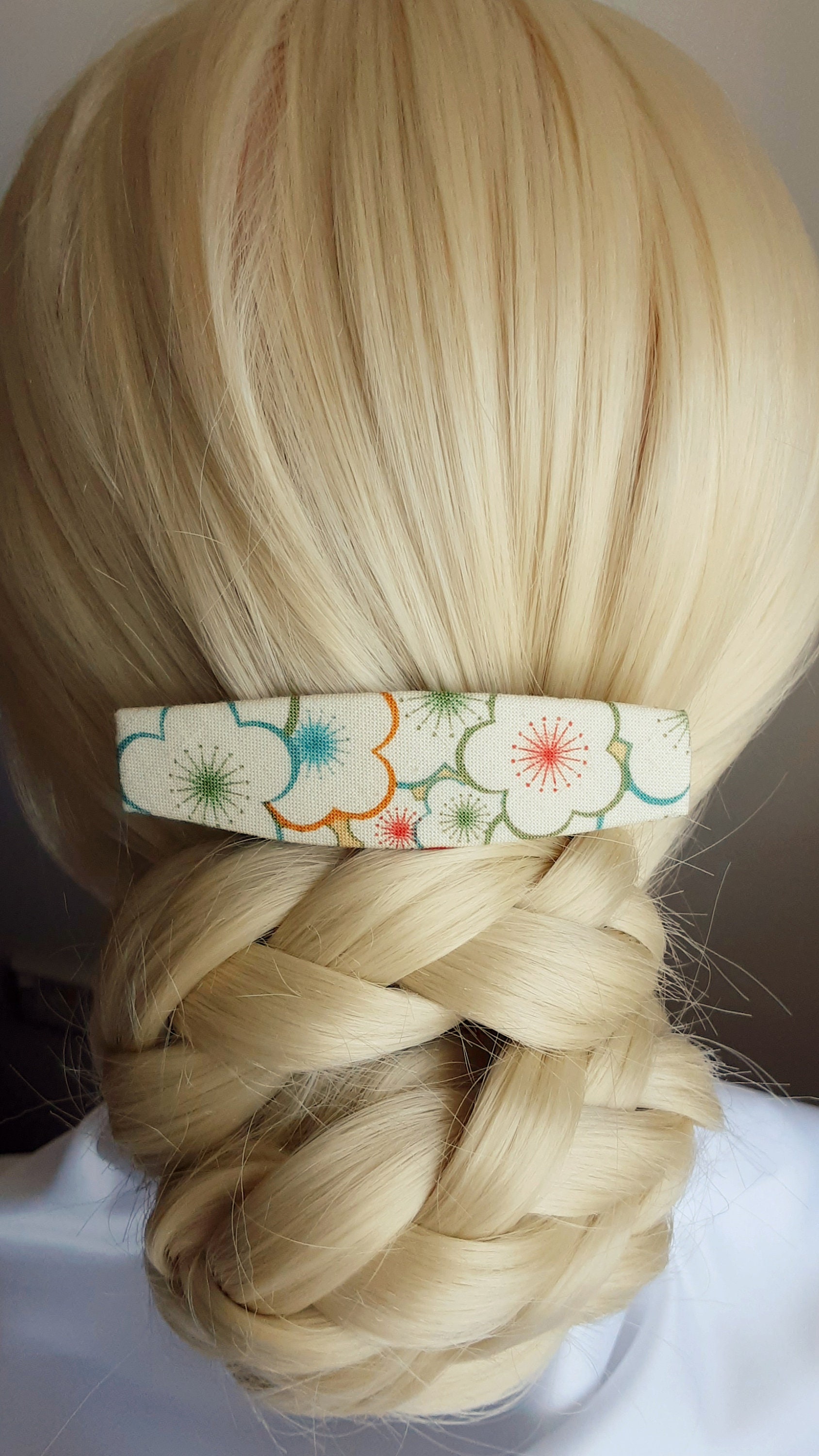 Minimalist Floral Hair Clip: Japanese Style Vintage Cotton Barrette - Etsy