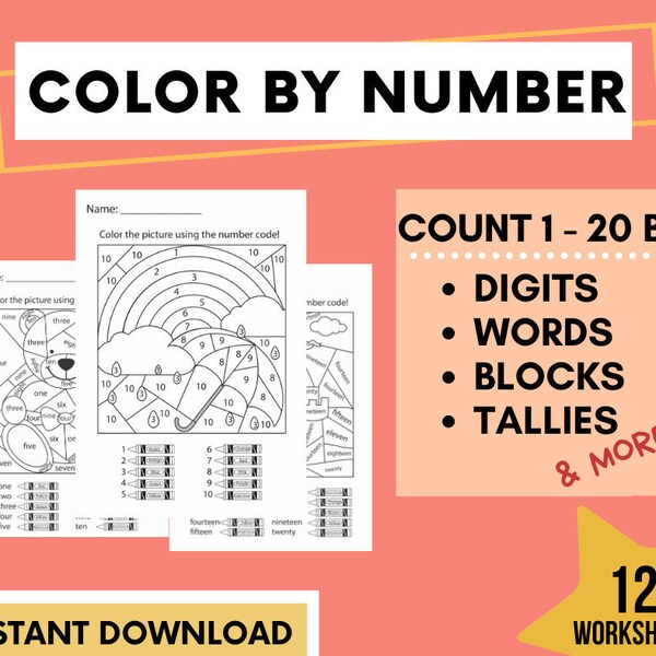 Number Blocks Coloring Page - Etsy