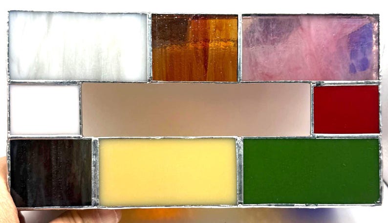 Hand-crafted Stained Glass Abstract Large Tissue Box 9x5x5 - Etsy UK