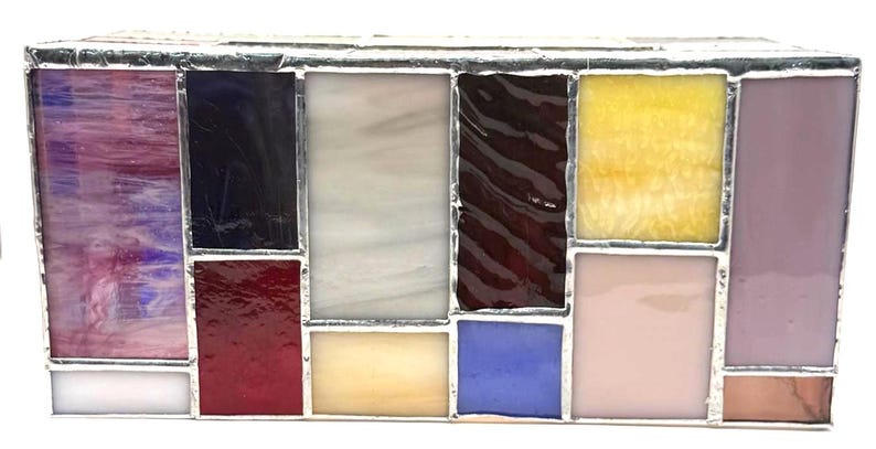 Hand-crafted Stained Glass Abstract Large Tissue Box 9x5x5 - Etsy UK