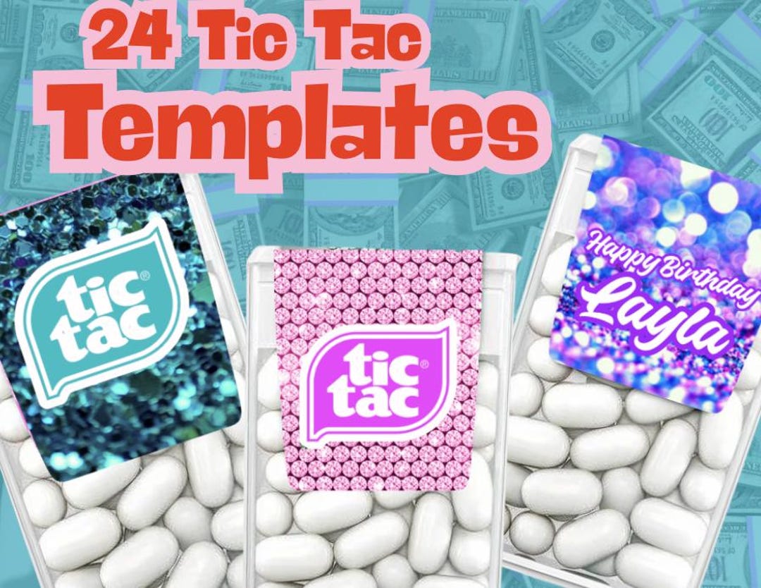 Custom Tic Tac Label Template: Party Favor Wrappers (canva Editable ...