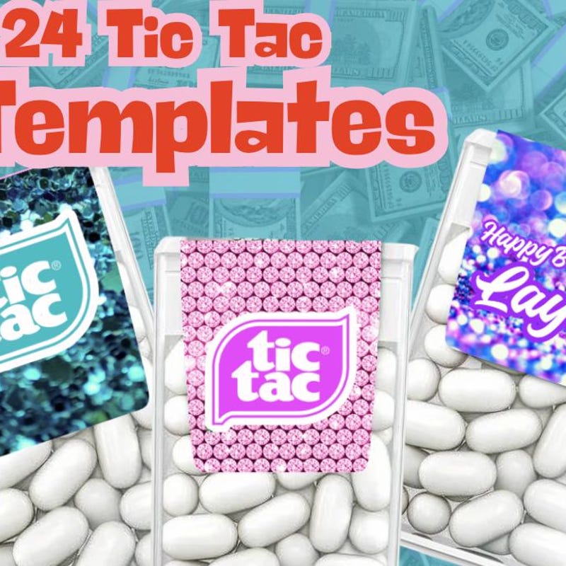 Tic Tac Label - Etsy