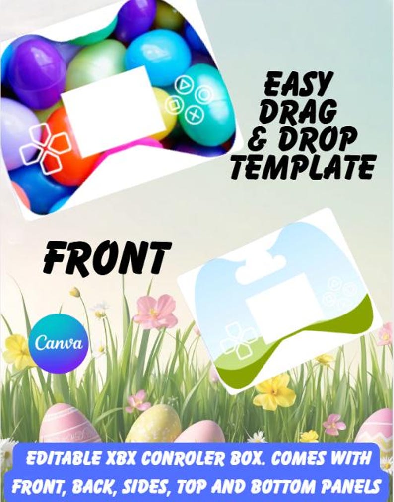 Xbox Template: Editable in Canva (instant Download) Easter Basket - Etsy