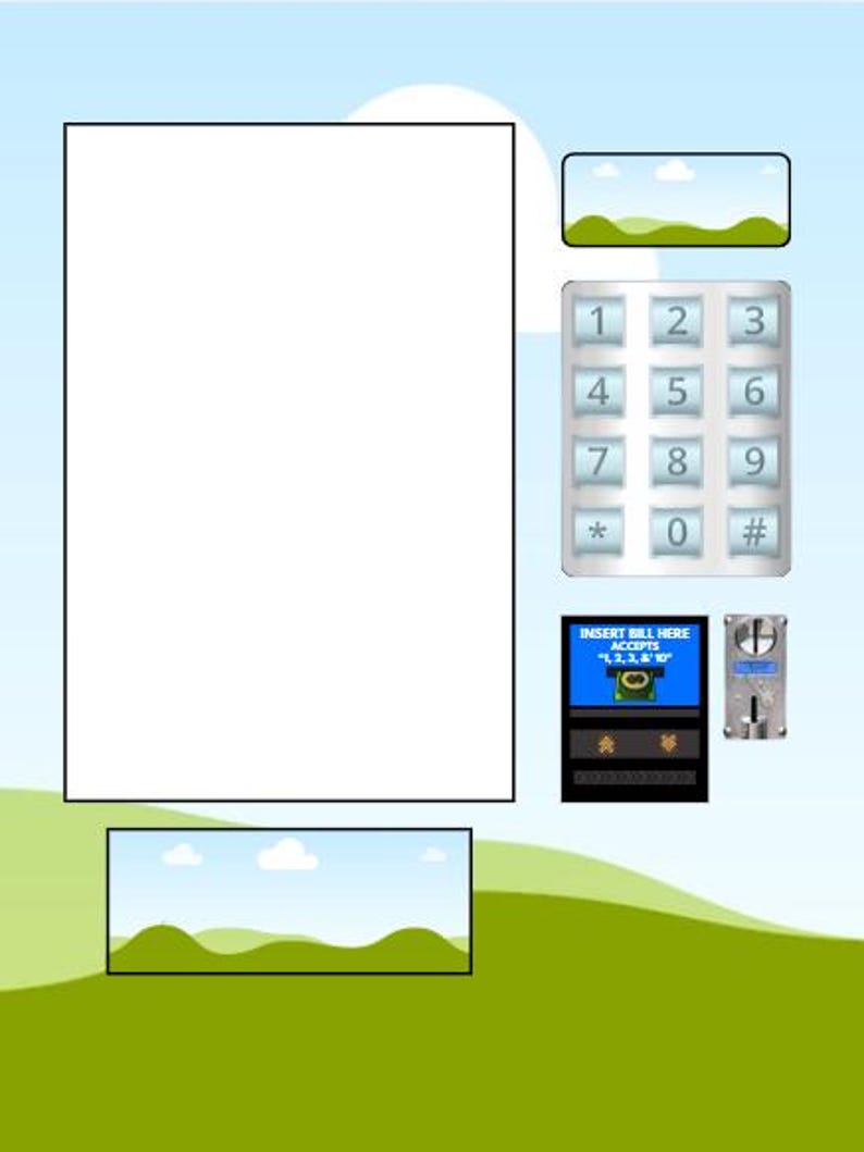 Vending Machine Template: Editable in Canva (instant Download) - Etsy
