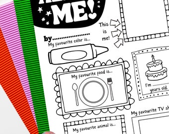 All About Me, Back to School Questions | All About Me Printable ...