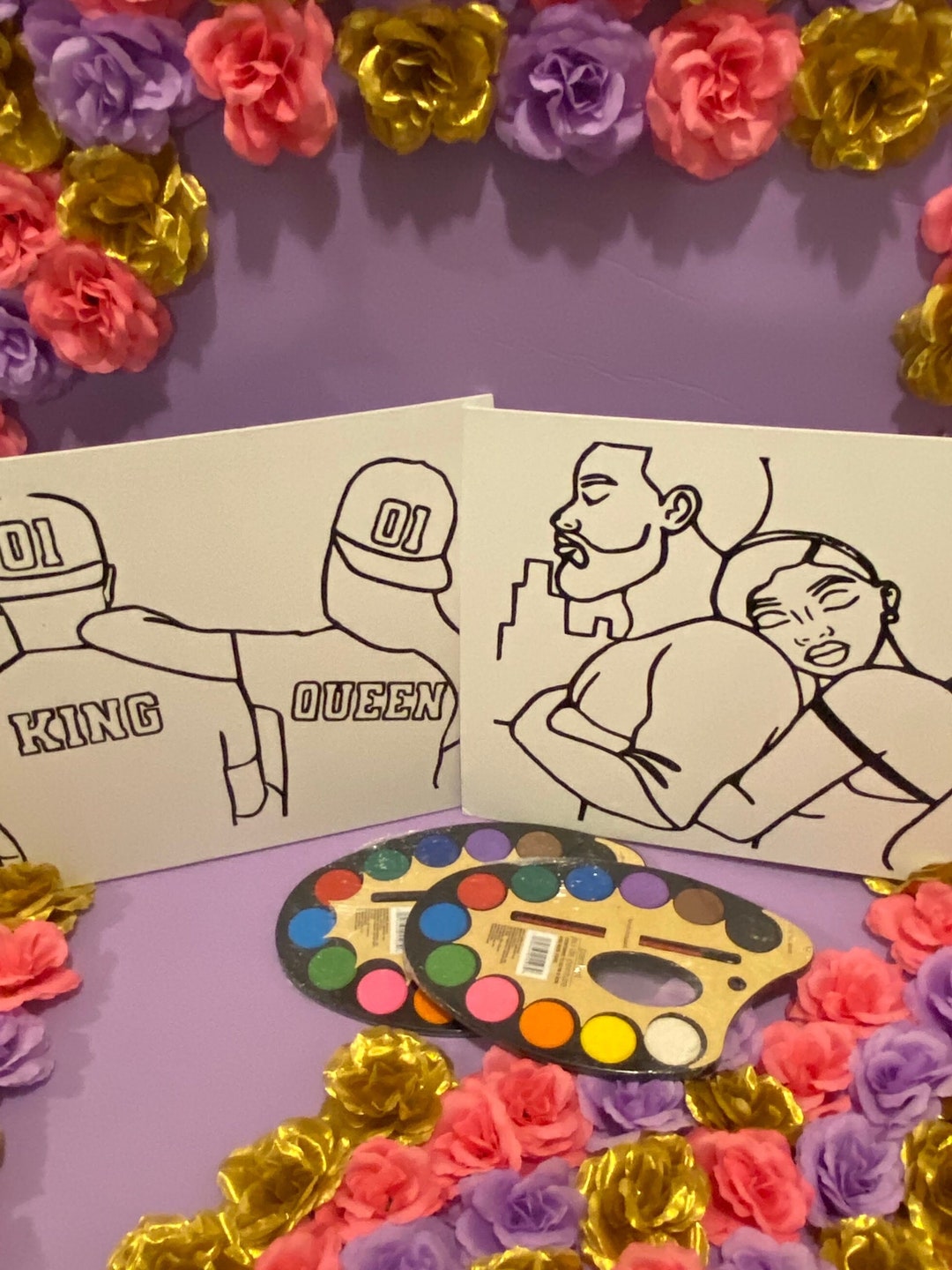 Couple’s Paint & Sip Set Birthday Kit Date Night Anniversary Valentines ...