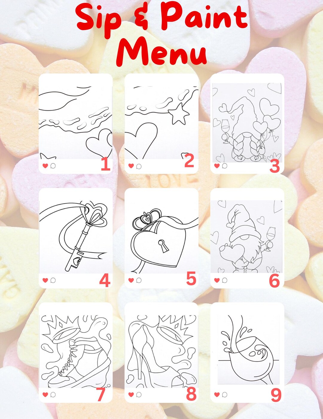 Couple’s Paint & Sip Set - DIY Paint Party Kit, Fun Paint With a Twist ...