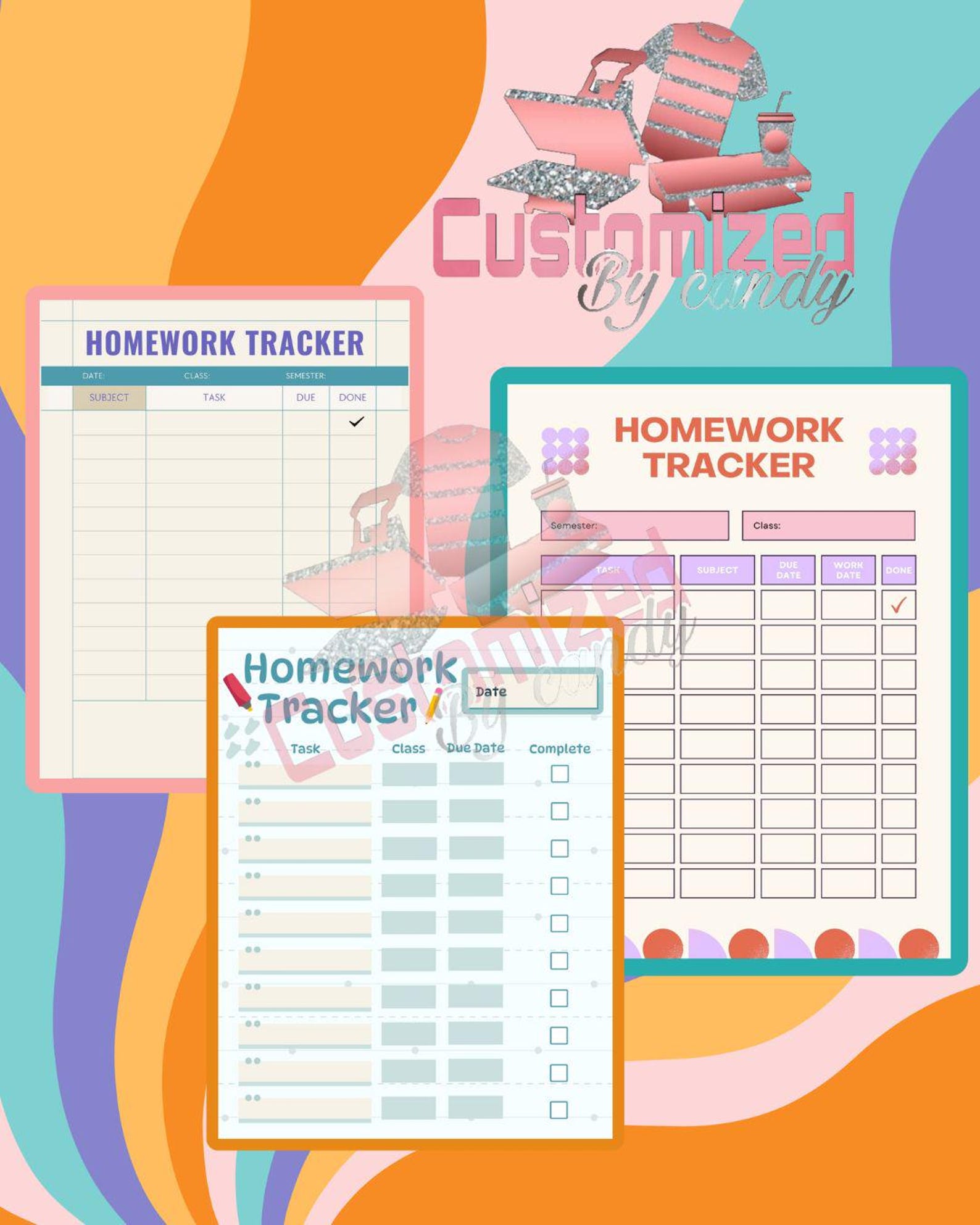 Homework Tracker| Canva Editable | Printable Signs | Teacher Supplies ...