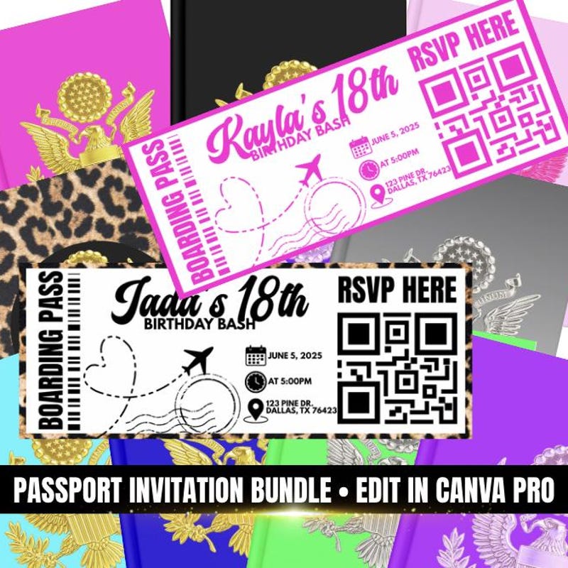 Event Passport Template - Etsy
