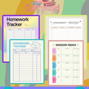 Homework Tracker| Canva Editable | Printable Signs | Teacher Supplies ...