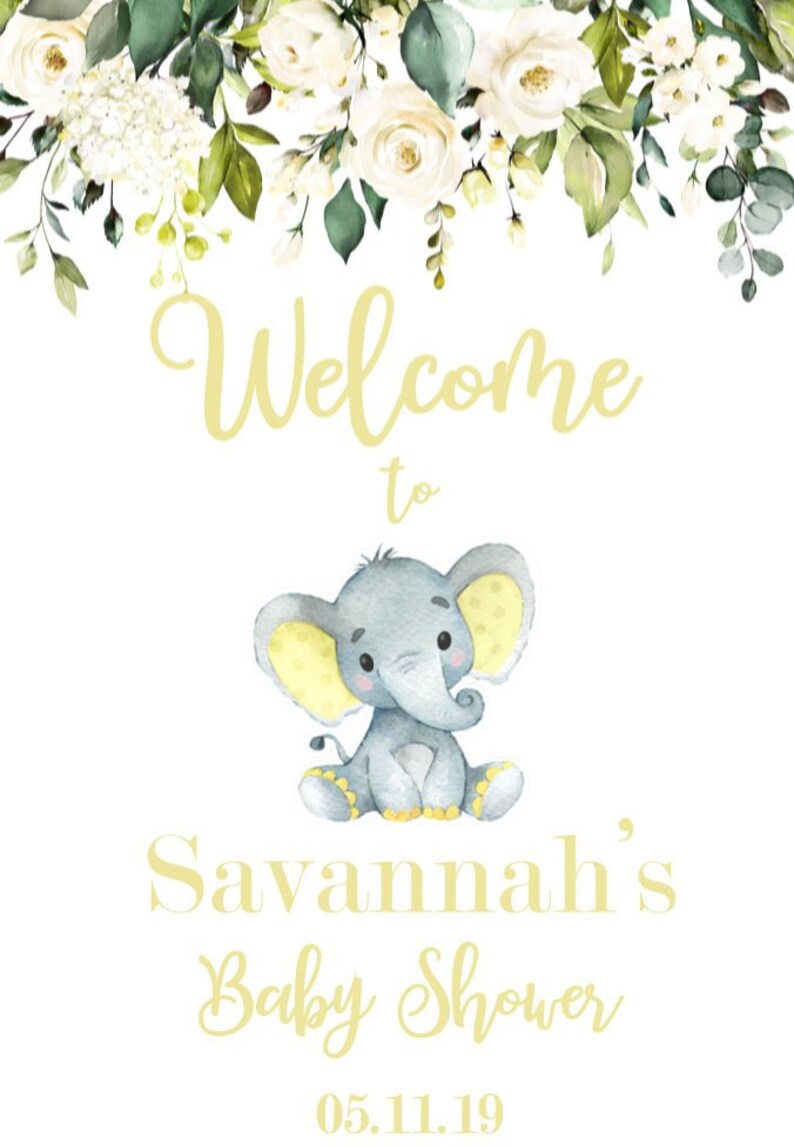 Baby Shower Welcome Sign Yellow - Etsy