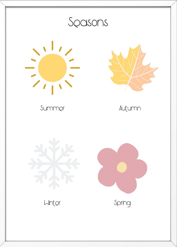 Pink Educational Digital Posters BUNDLE - Etsy