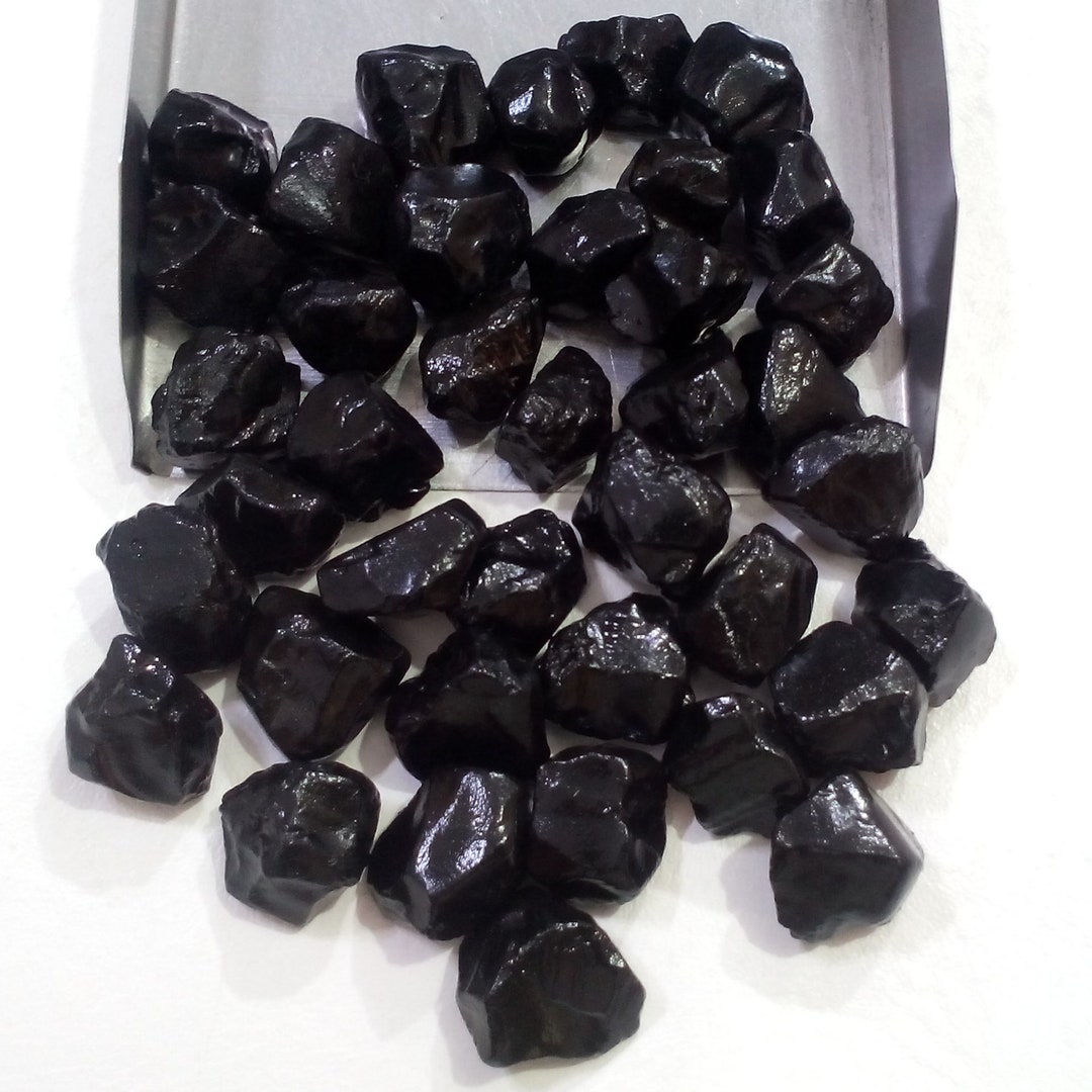 10 Raw Black Spinel Gemstones: Rough Loose Jewelry Making (12-14 MM) - Etsy