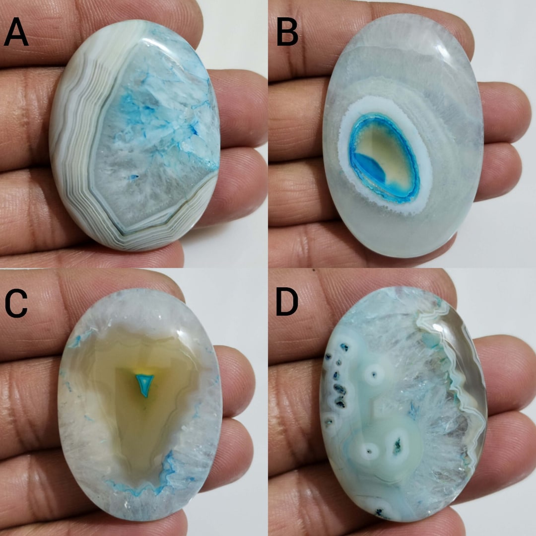Natural Blue Solar Quartz Oval Shape Cabochon With Lowest - Etsy