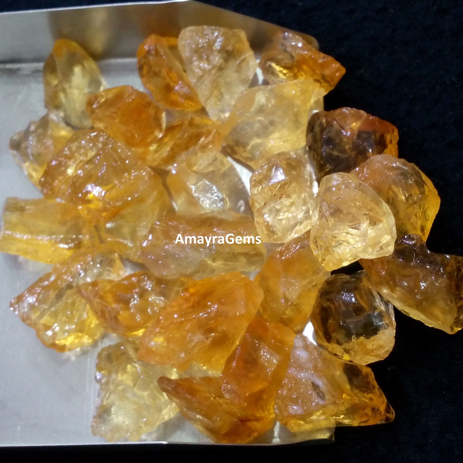 10 Raw Citrine Gemstone Clusters: Yellow Healing Crystals (16-20 MM) - Etsy