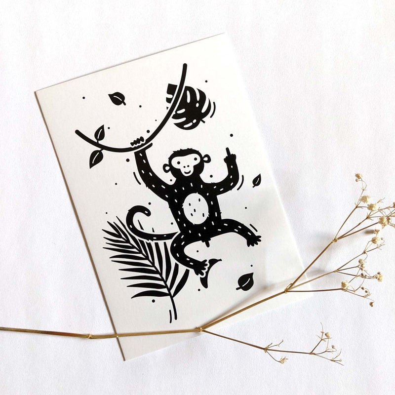 Affe mittelfinger - Etsy.de