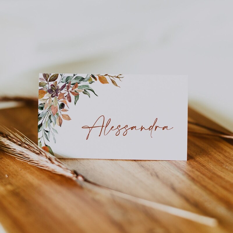 Autumn Place Cards - Etsy
