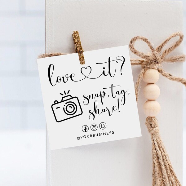 Snap Tag Share Card - Etsy