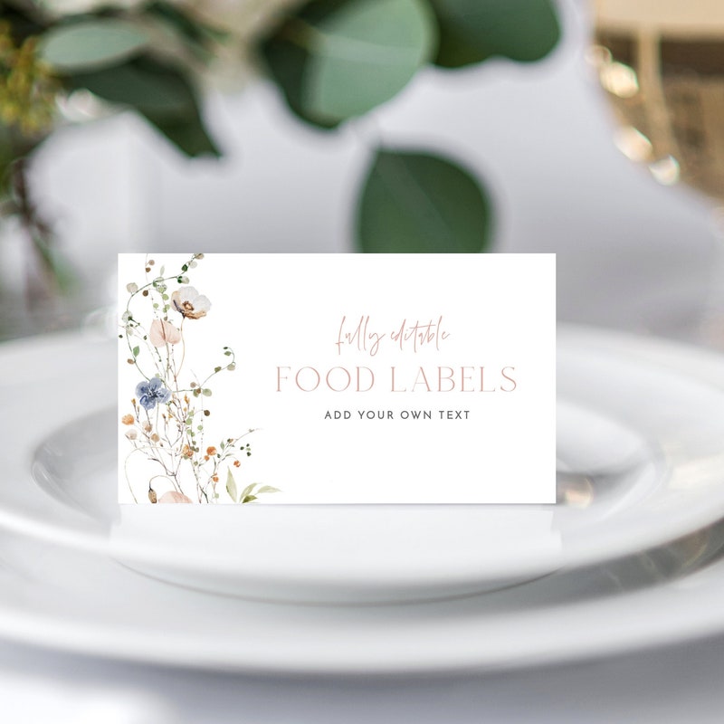 Food Tent Cards - Etsy